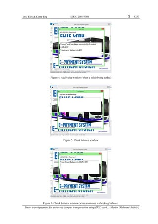 Smart transit payment for university campus transportation using RFID ...