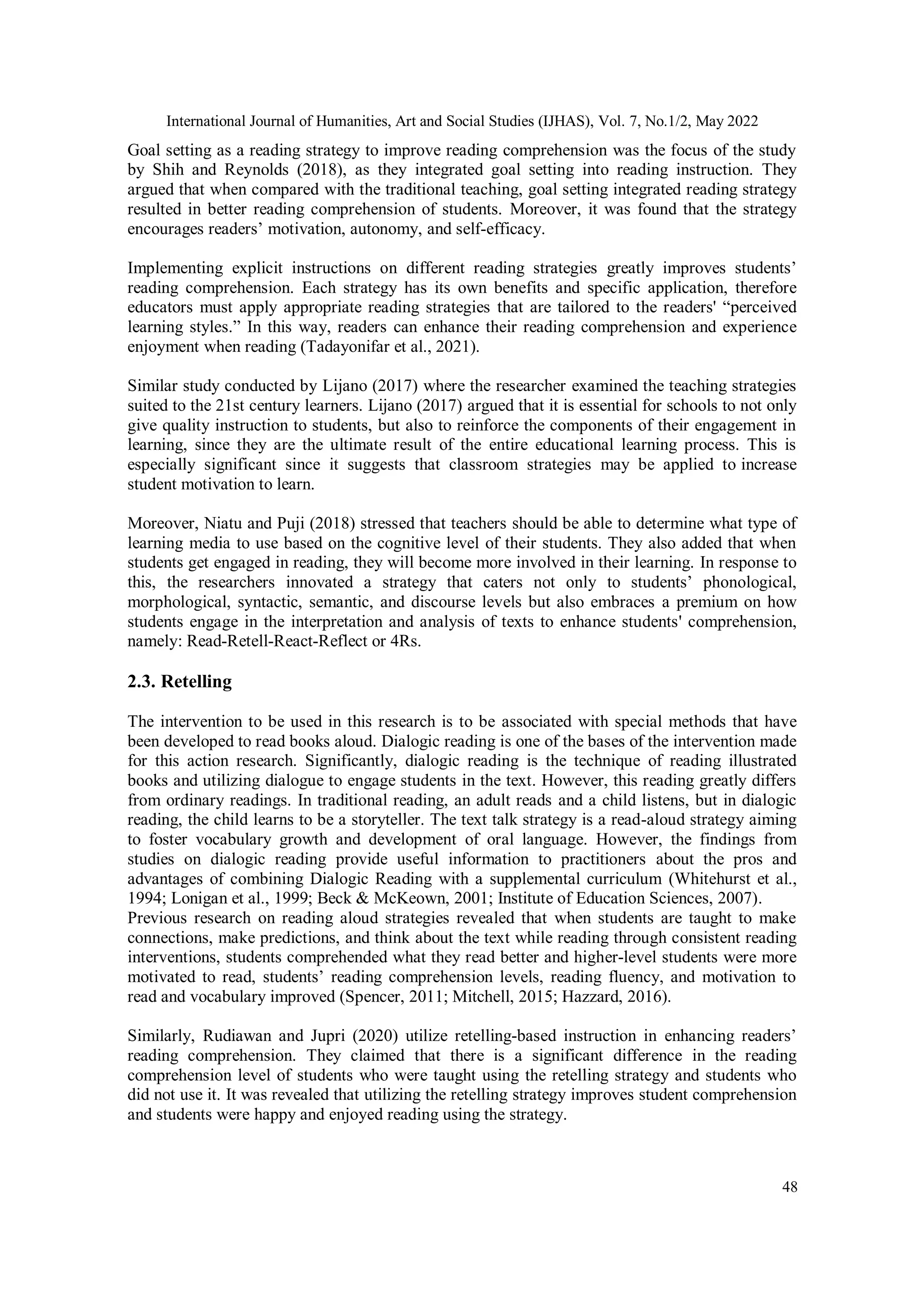 IMPROVING THE READING COMPREHENSION OF GRADE 8 LEARNERS USING 4RS (READ ...