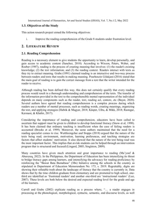 IMPROVING THE READING COMPREHENSION OF GRADE 8 LEARNERS USING 4RS (READ ...