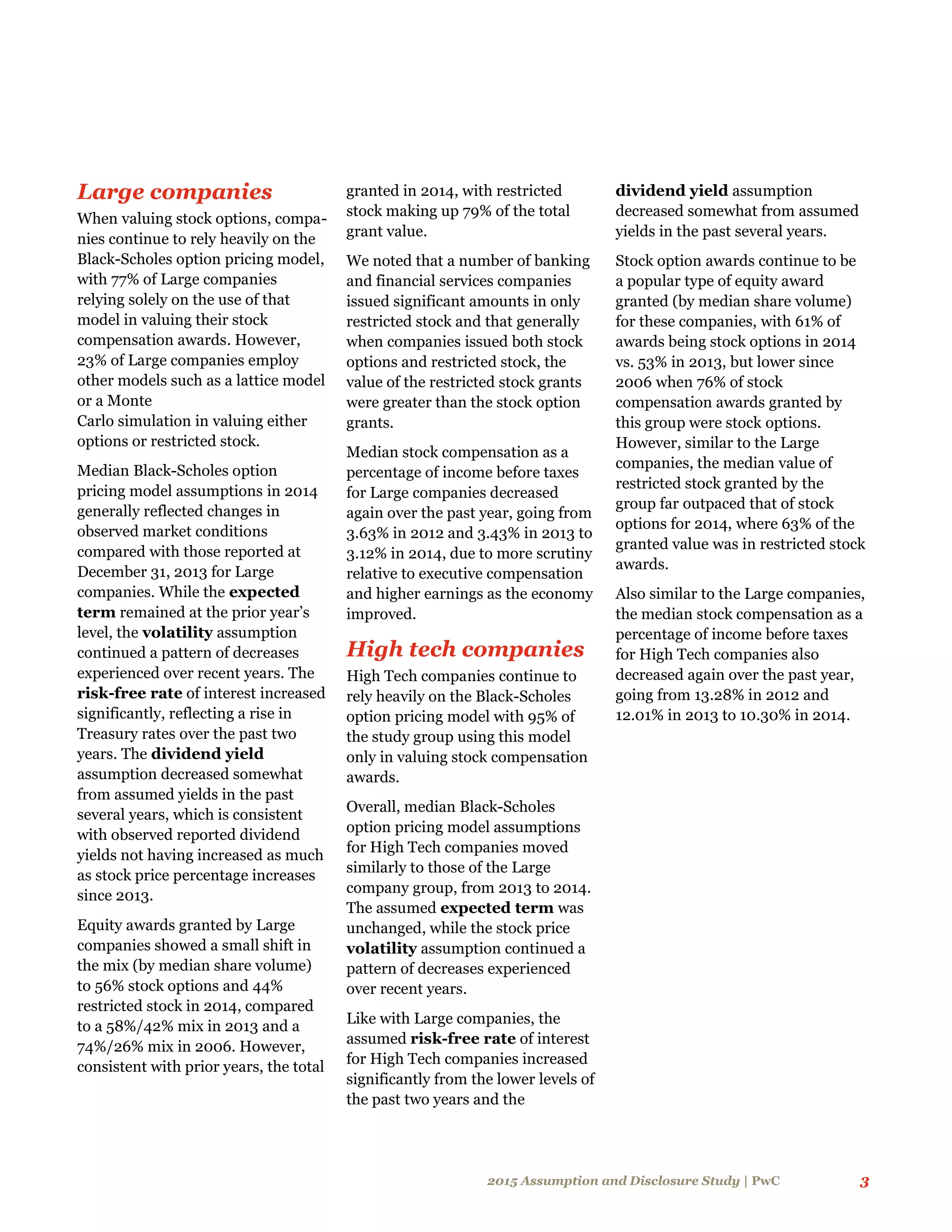 pwc-stock-compensation-2015 | PDF | Stocks and Bonds | Personal Investing