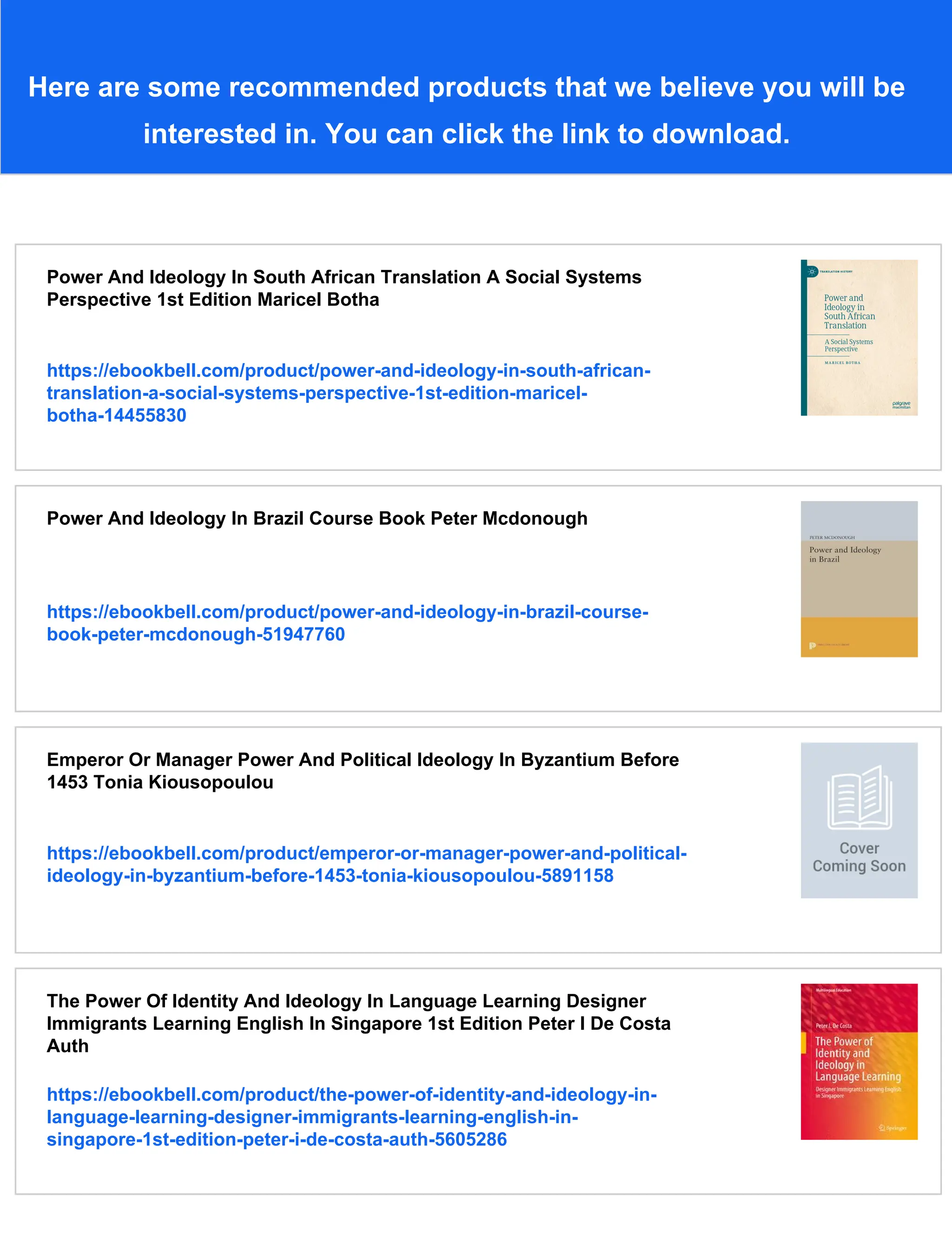 Power And Ideology In South African Translation A Social Systems ...