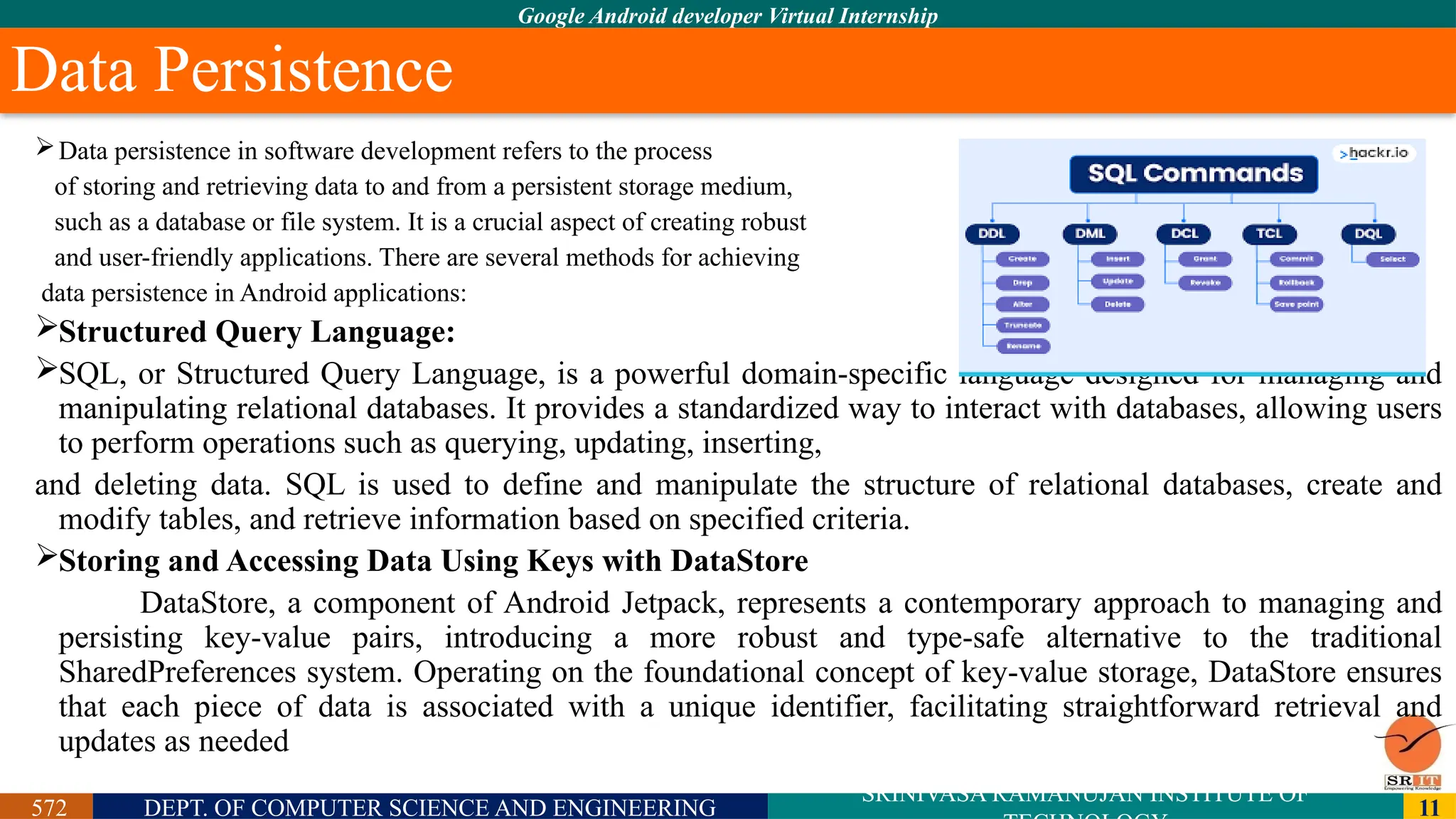 Google Android developer internship cohort 8 | PPTX