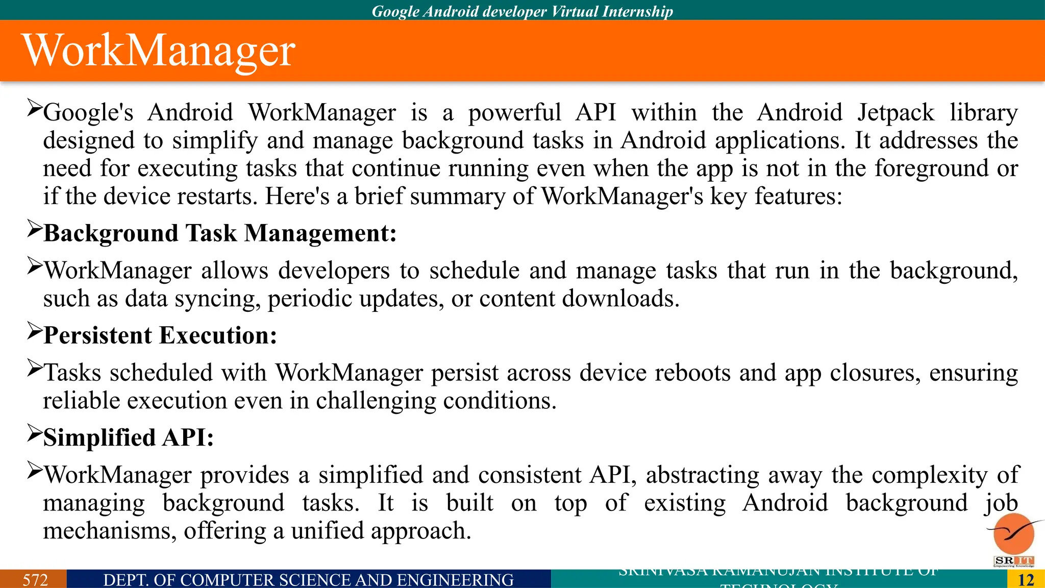 Google Android developer internship cohort 8 | PPTX