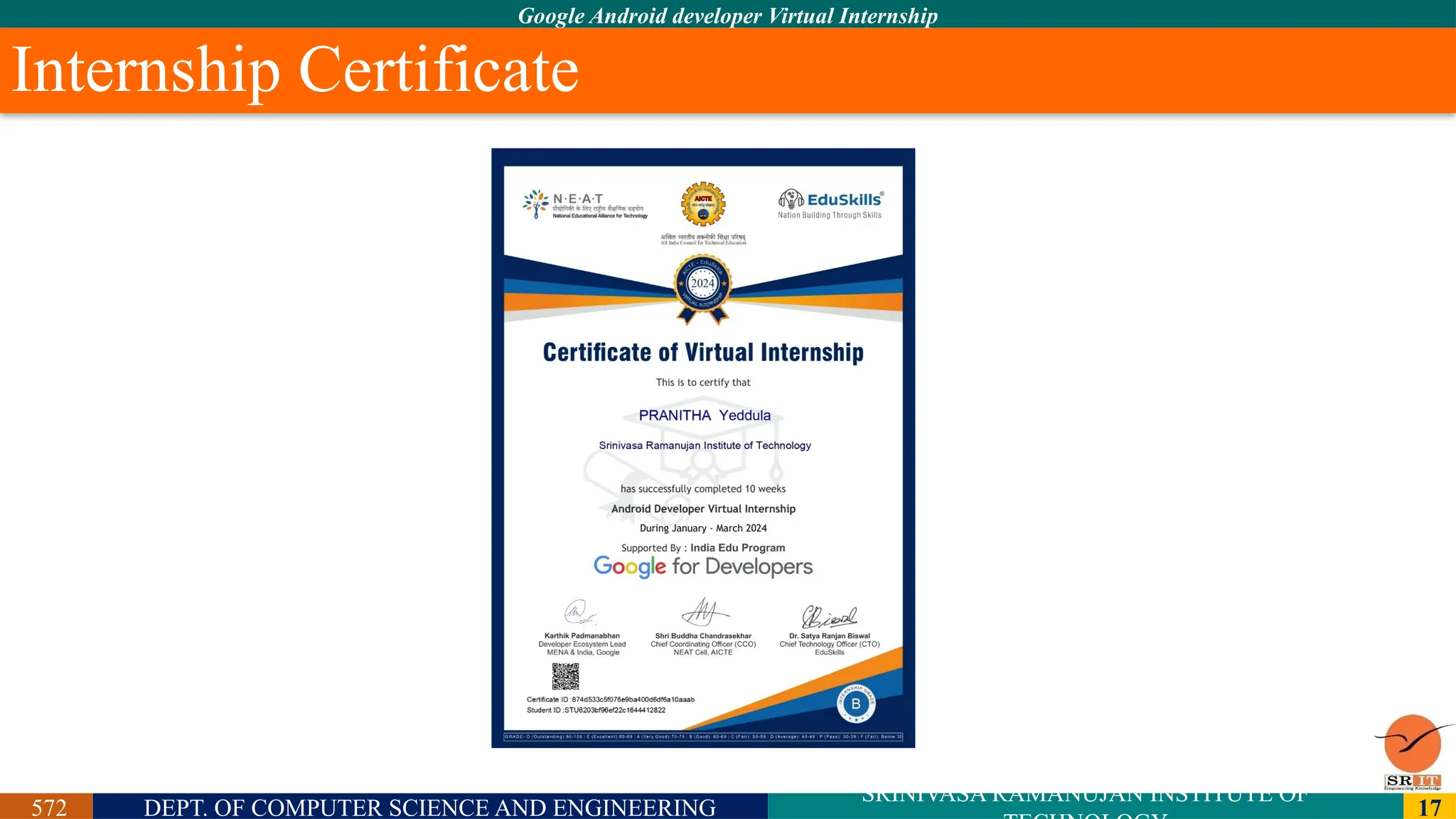 Google Android developer internship cohort 8 | PPTX