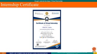 Google Android developer internship cohort 8 | PPTX