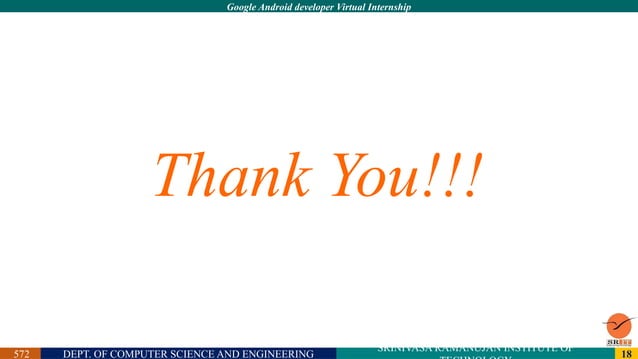 Google Android developer internship cohort 8 | PPTX | Operating Systems ...