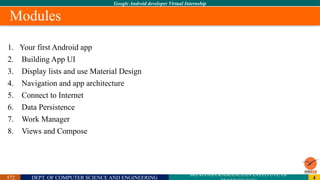 Google Android developer internship cohort 8 | PPTX