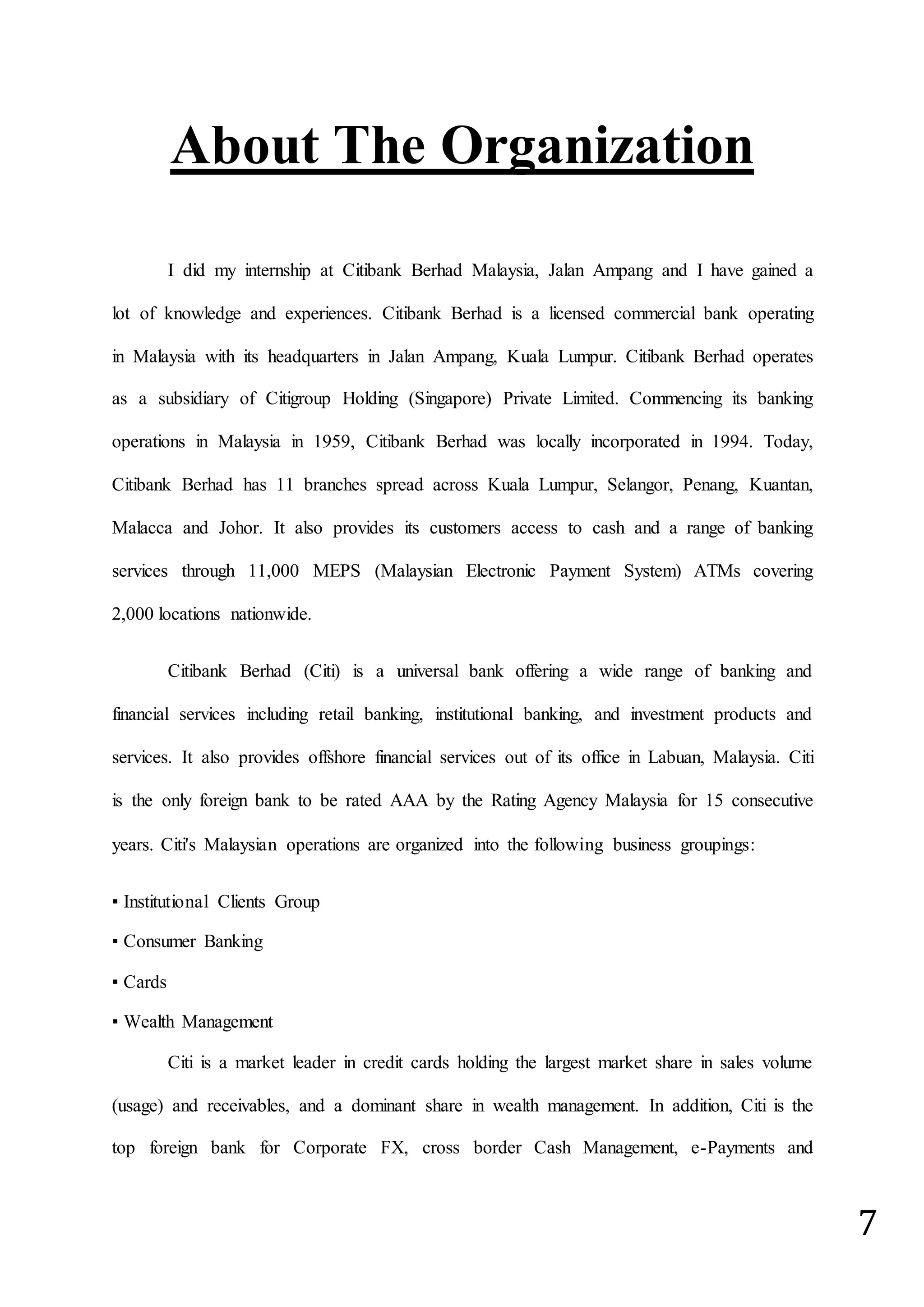 INTERNSHIP REPORT NATASHA NAZIRA | DOCX