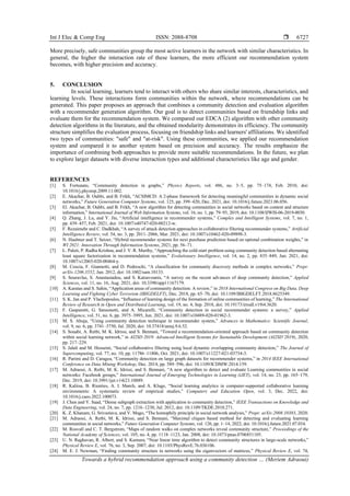 Towards a hybrid recommendation approach using a community detection ...