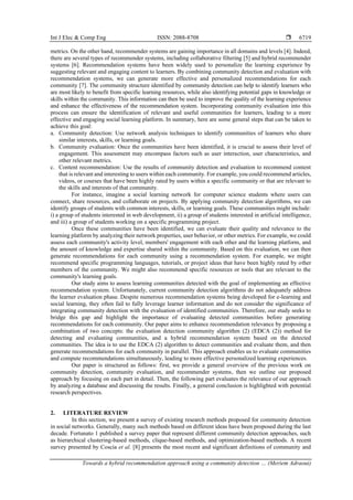 Towards a hybrid recommendation approach using a community detection ...