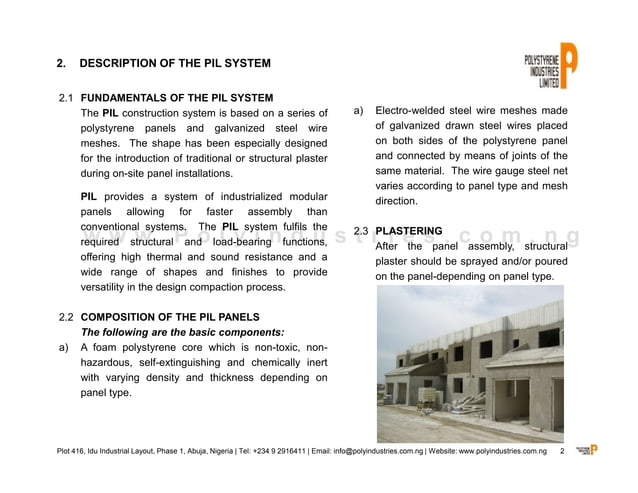 POLY PANEL SPECIFICATIONS. | PPT