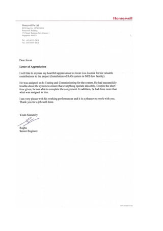 Letter of Appreciation for Outstanding Service | PDF