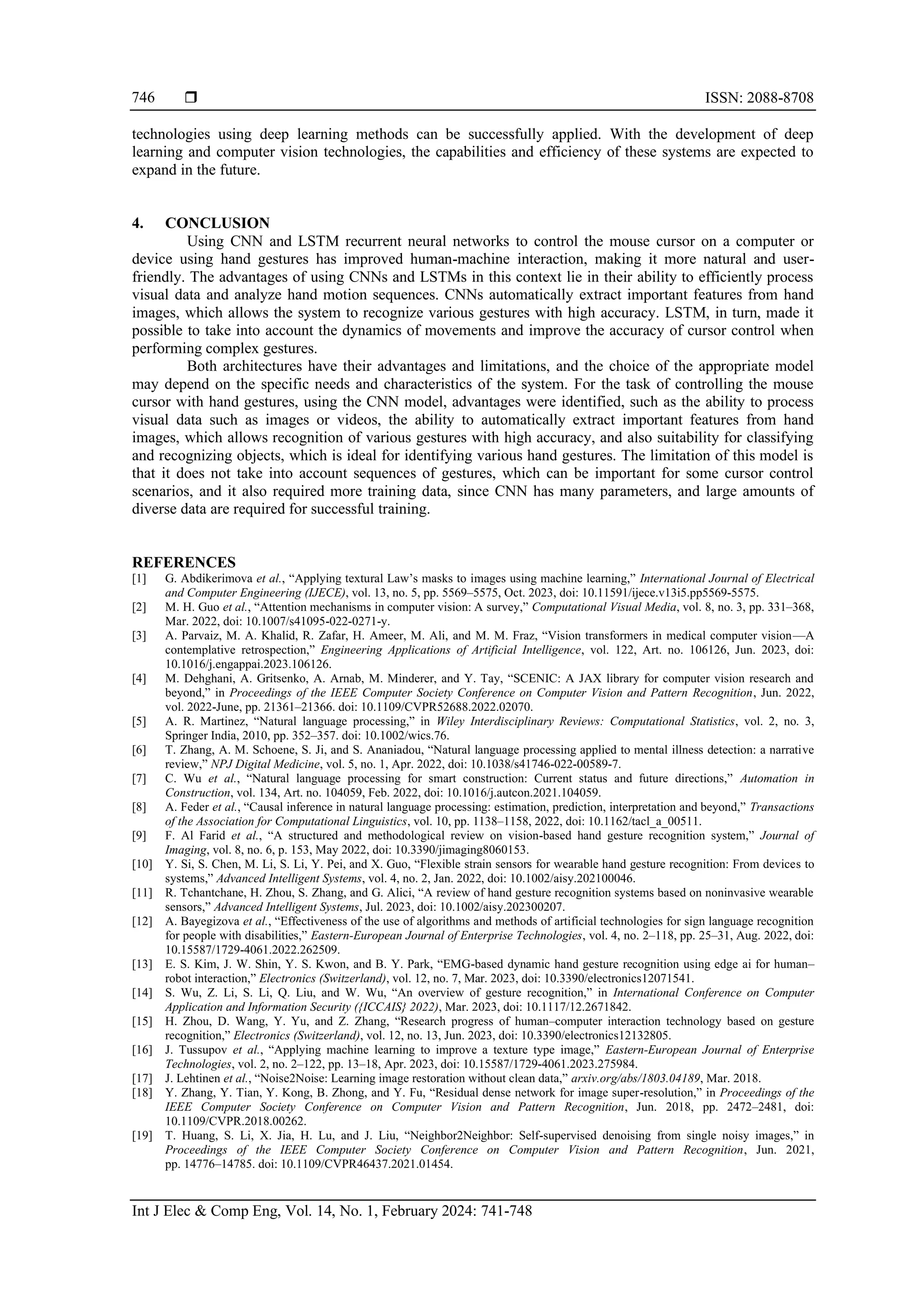 Human Machine Interactions Based On Hand Gesture Recognition Using Deep Learning Methods Pdf