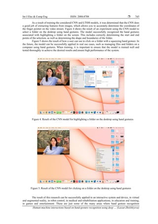 Human-machine interactions based on hand gesture recognition using deep learning methods | PDF