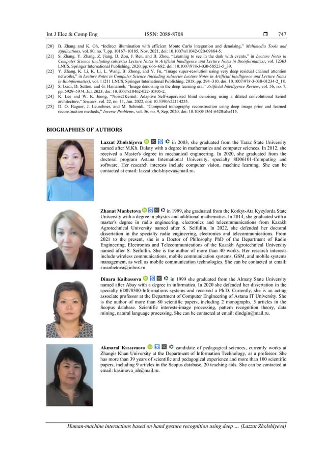 Human Machine Interactions Based On Hand Gesture Recognition Using Deep Learning Methods Pdf