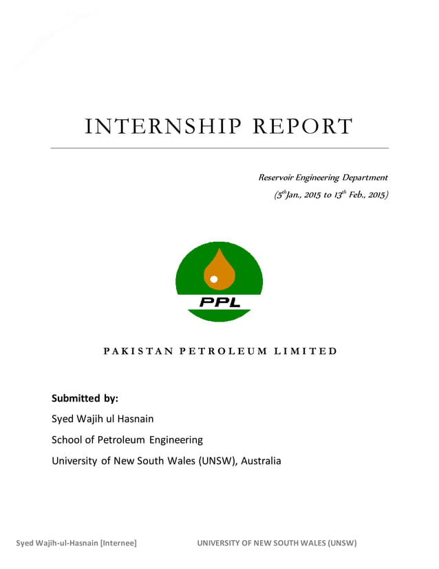 ppl Internship report (Syed Wajih ul Hasnain) | PDF