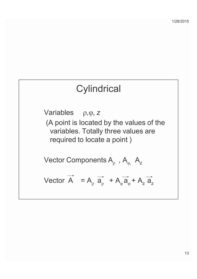 (724429257) cylindrical coordinate system (1) | PDF