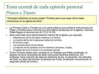 epistolas pastorales del nuevo testamento timoteo y tito | PPTX