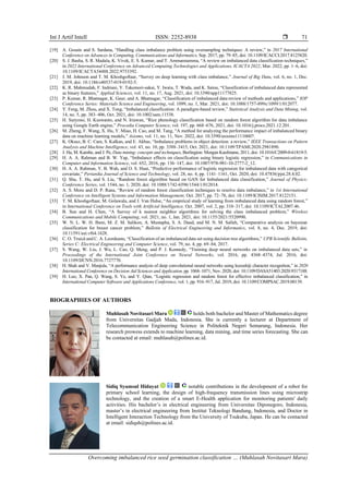 Overcoming imbalanced rice seed germination classification: enhancing ...
