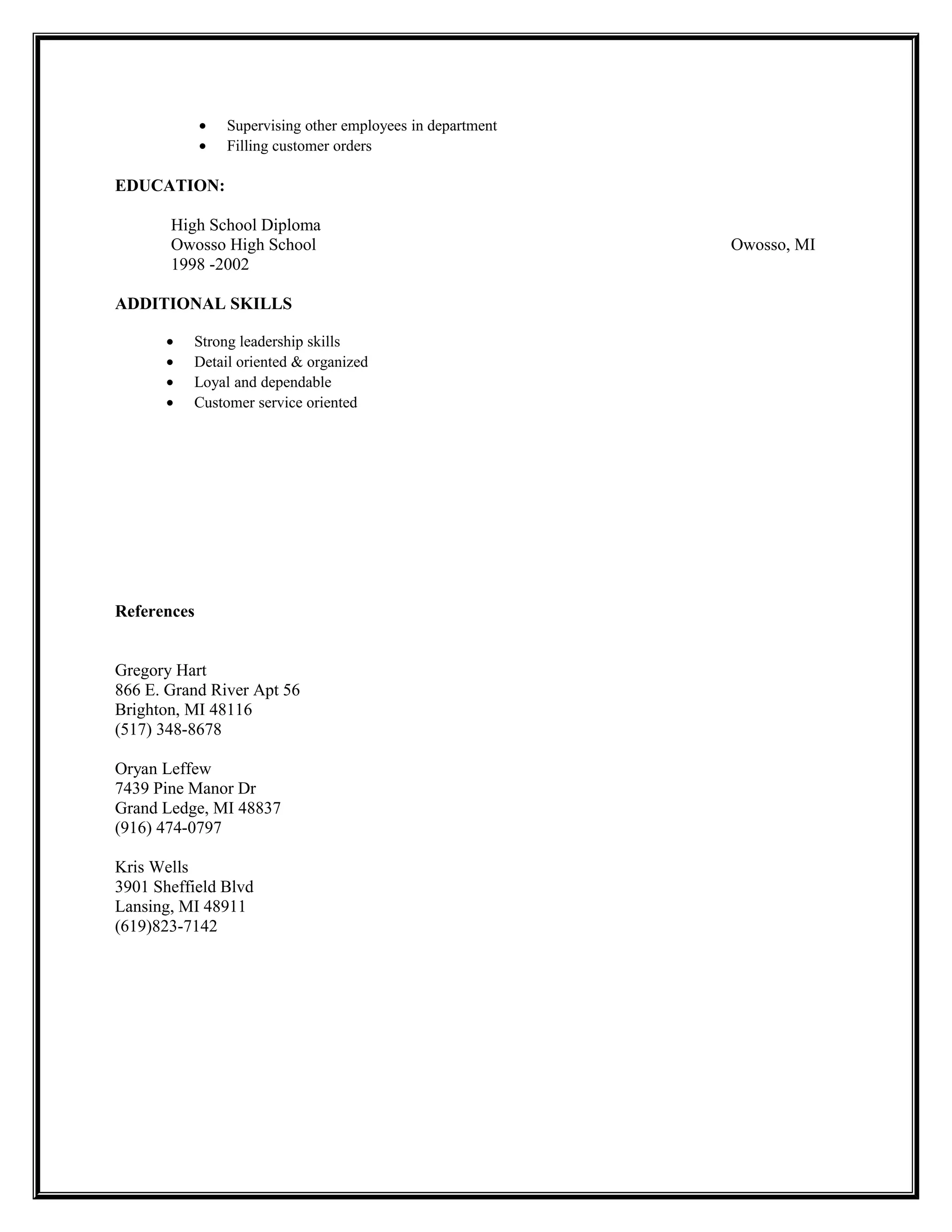 George B Hogg resume | DOC