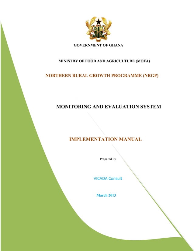 NRGP M&E MANUAL - FINAL | PDF