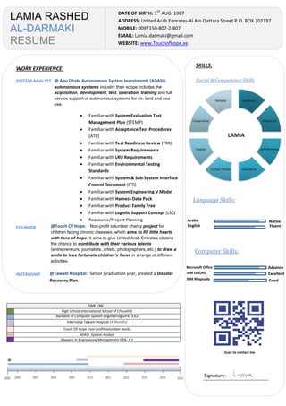 Lamia Rashed cv | PDF