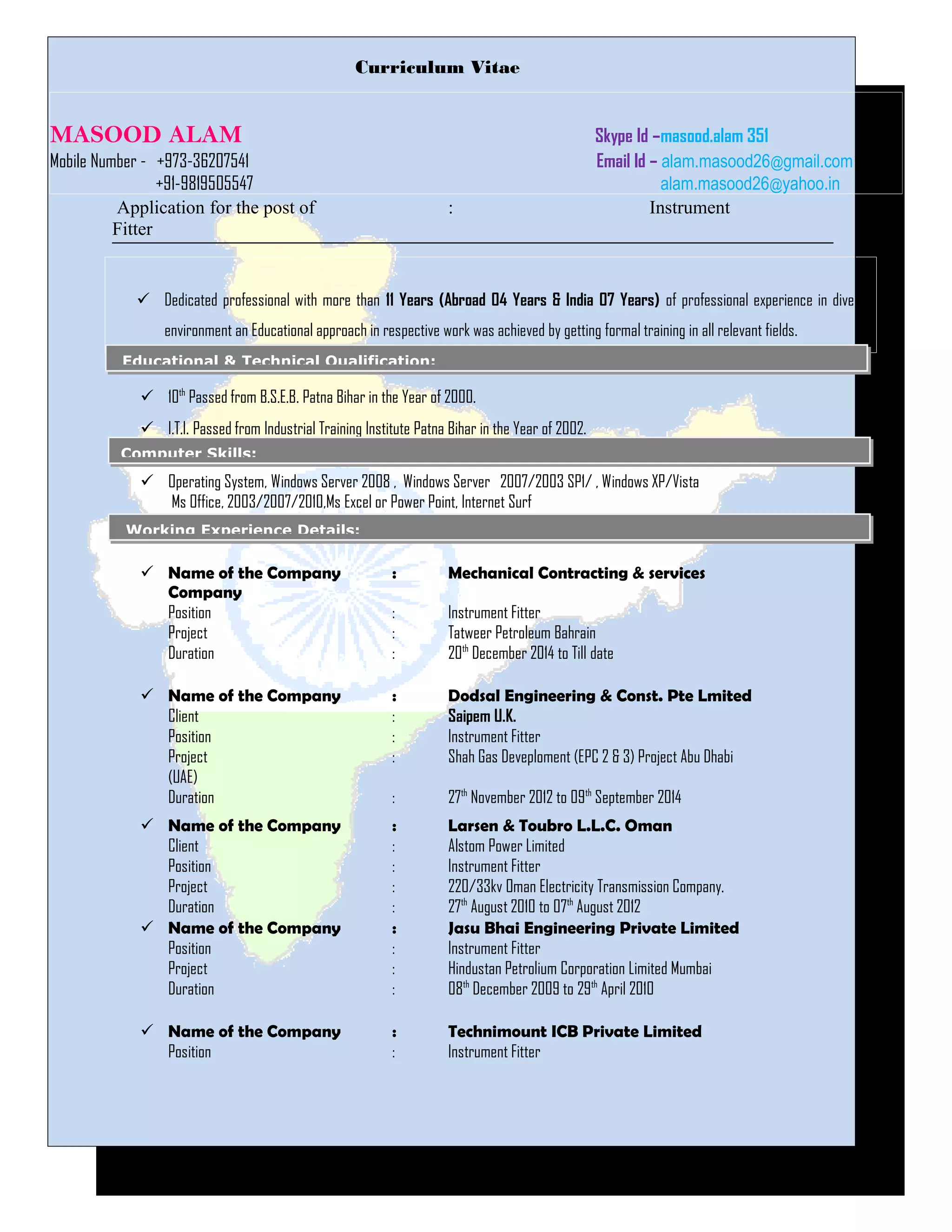 Instrument Fitter | DOC