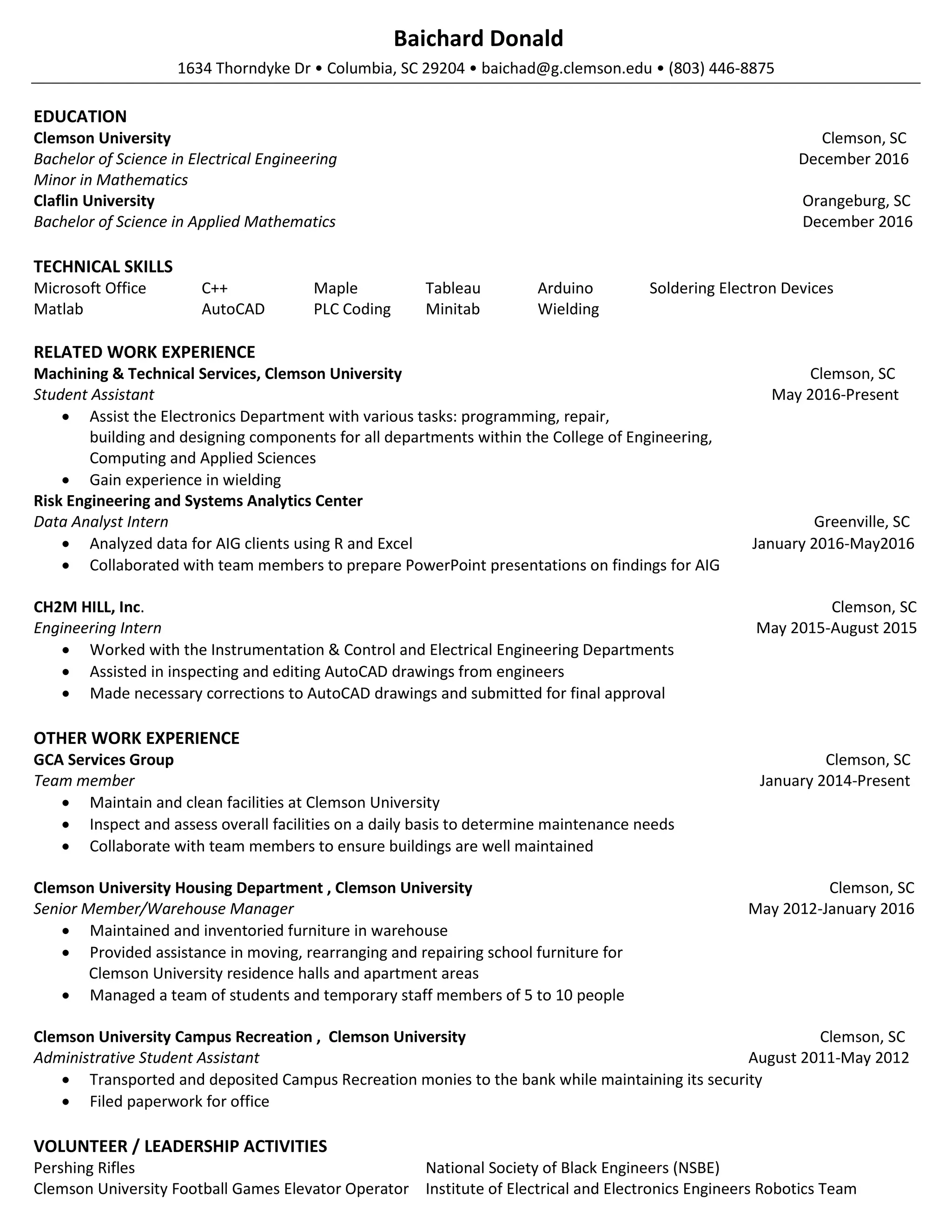 Baichard Resume0 | PDF