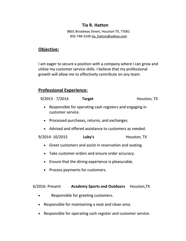 Tias new resume | RTF | Careers