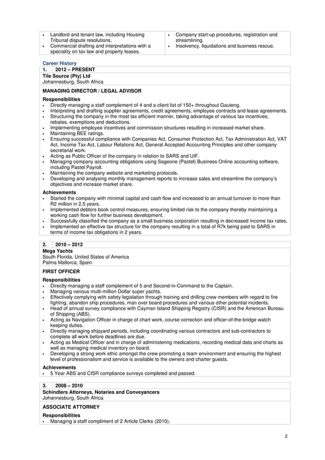 Shaun Falconer CV | PDF