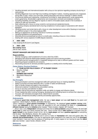 Shaun Falconer CV | PDF