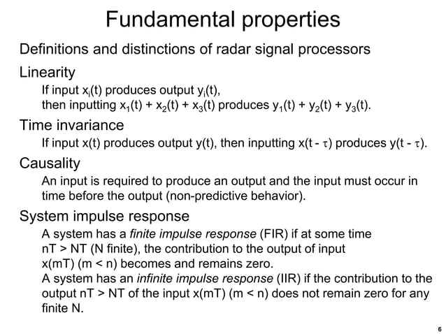 Radar signal processing with introduction and examples | PPT
