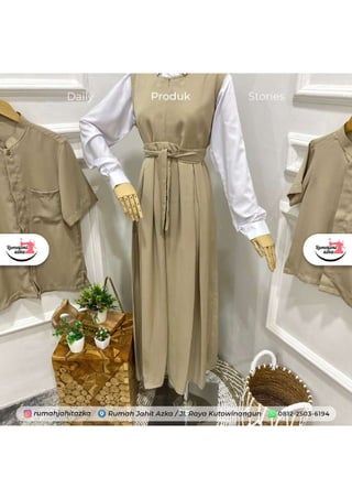 Set Gamis Inner Outer Kekinian Rumah Jahit Azka | PDF