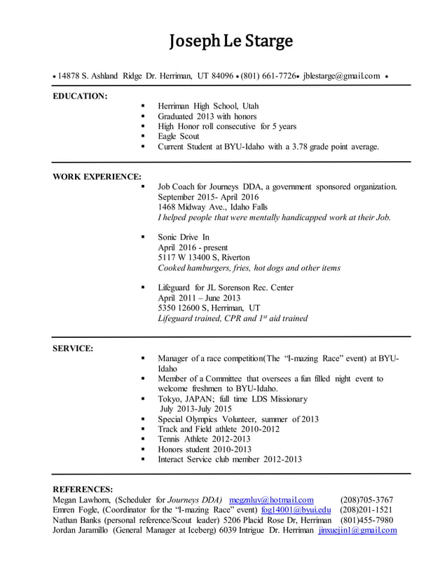Joe's Resume | PDF