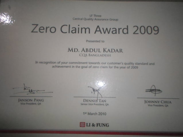 Award For Quality Performance, | PPT