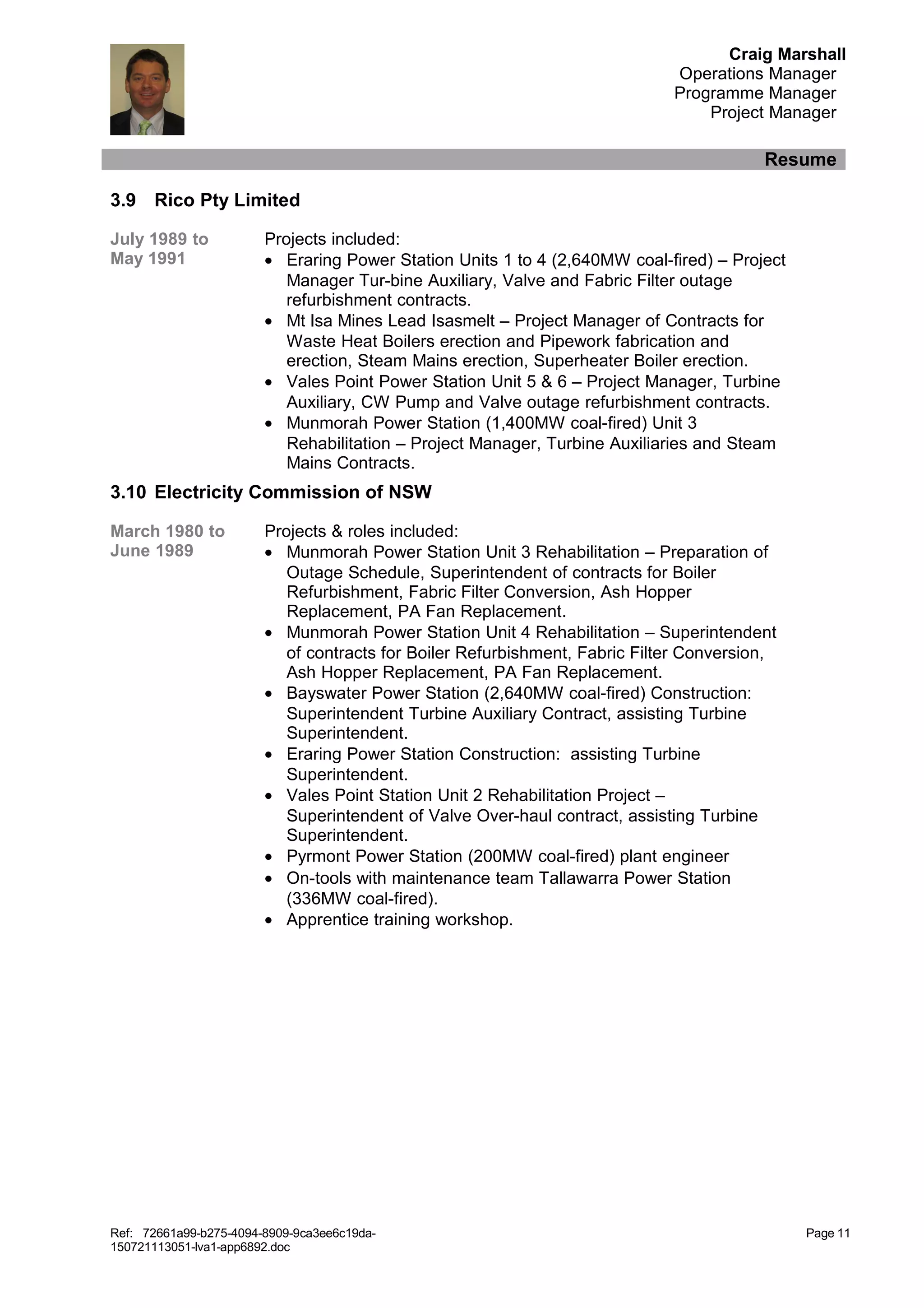 Marshall, Craig R_Resume_2015-07-21 | PDF