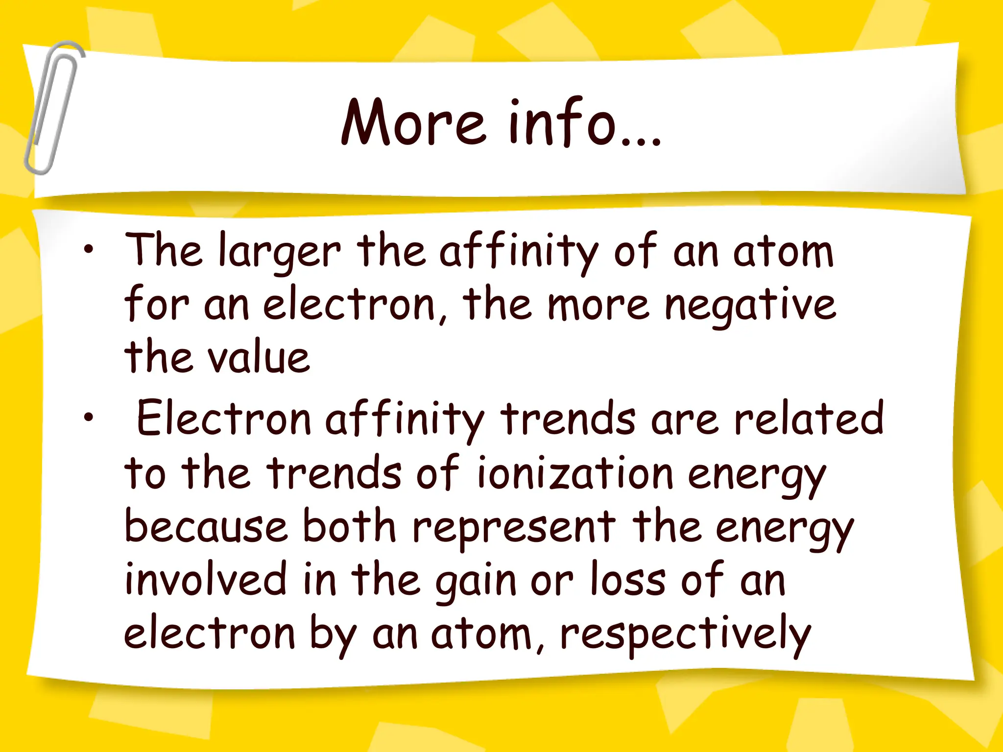 Electron Affinity Chemistry Engineering Ppt Pdf 2820