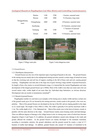 Geological Hazards in Pingdingshan Coal Mine District and Controlling ...