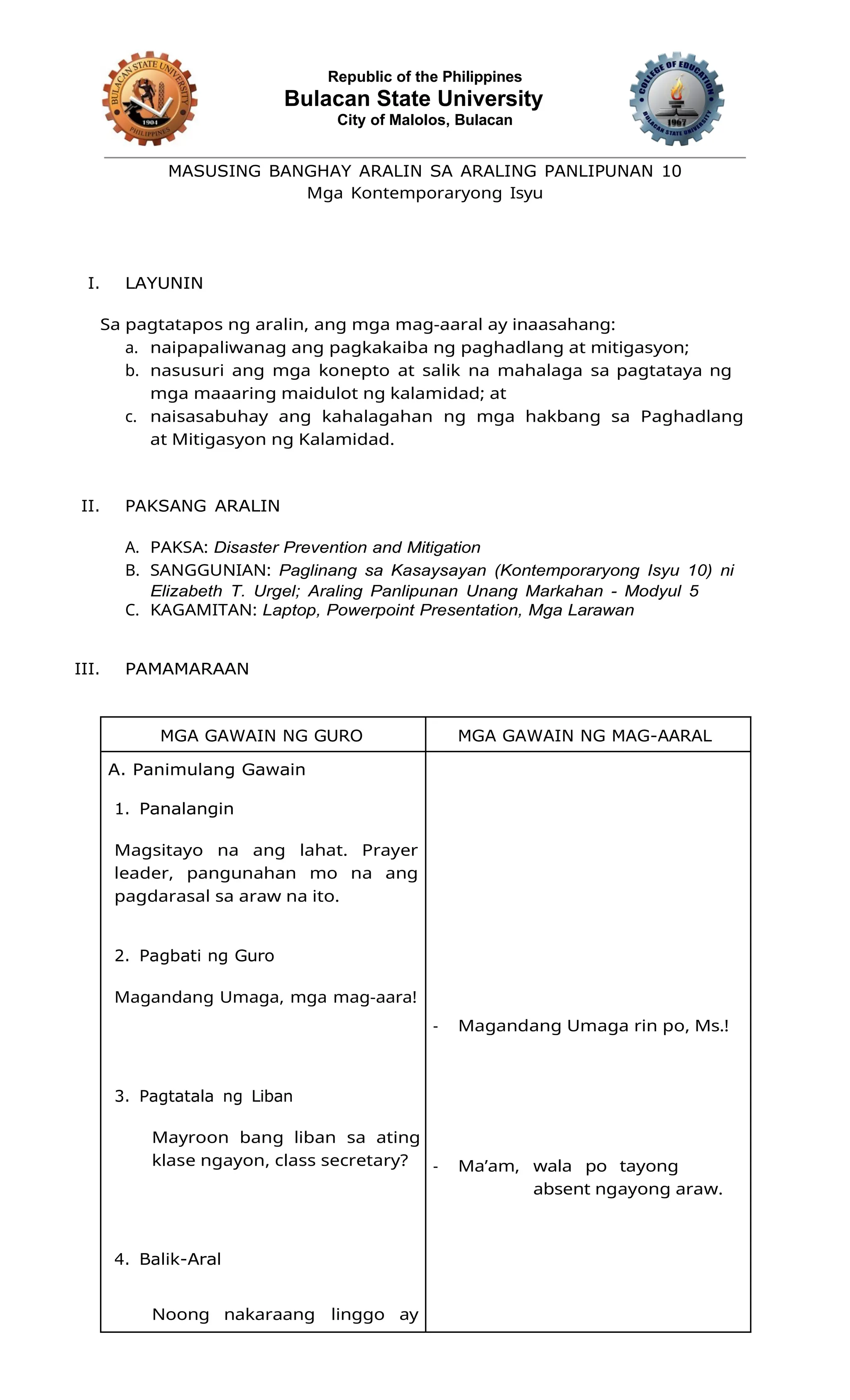 Disaster Prevention and Mitigation Detailed Lesson Plan.docx