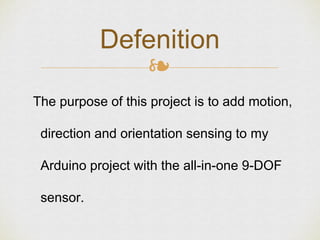 9 Degrees of Freedom LSM9DS0 (1) | PPTX