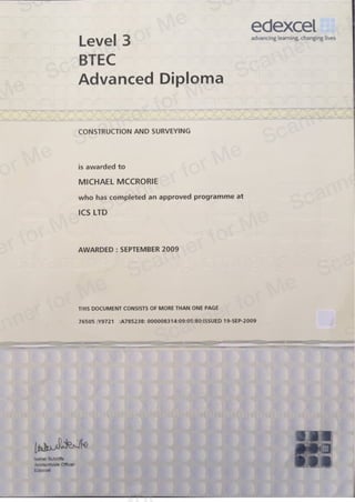 Michael McCrorie_Certificates | PDF