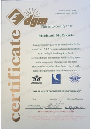 Michael McCrorie_Certificates | PDF