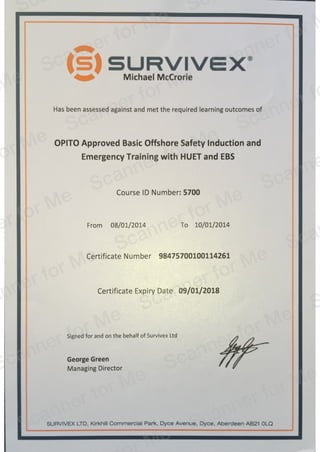 Michael McCrorie_Certificates | PDF