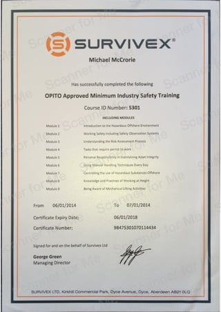 Michael McCrorie_Certificates | PDF