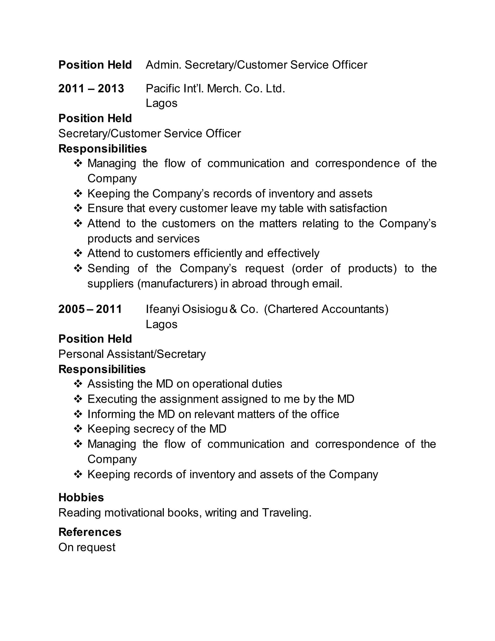 UNEGBU IJEOMA ESTHER CV | DOCX