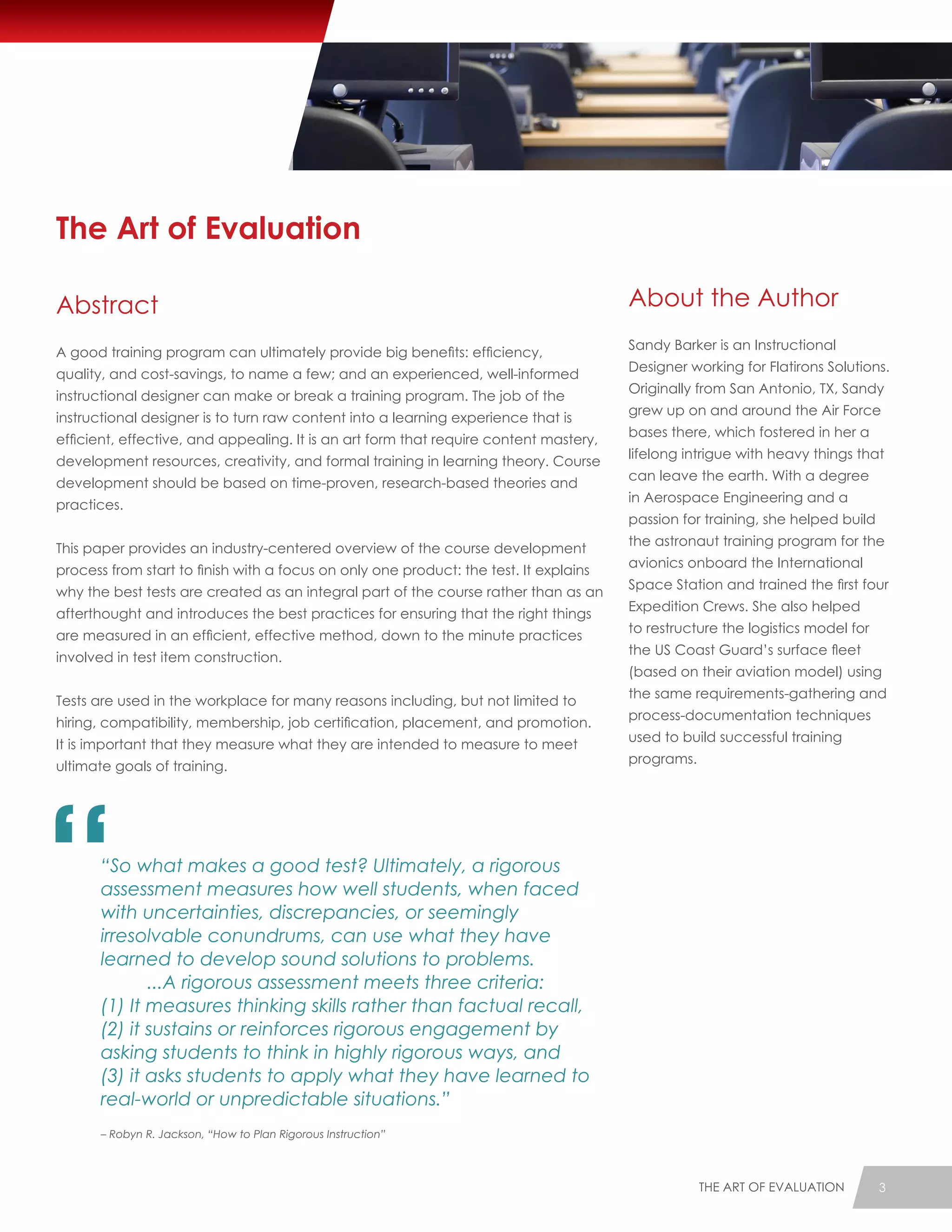 White_Paper-The_Art_of_Evaluation | PDF
