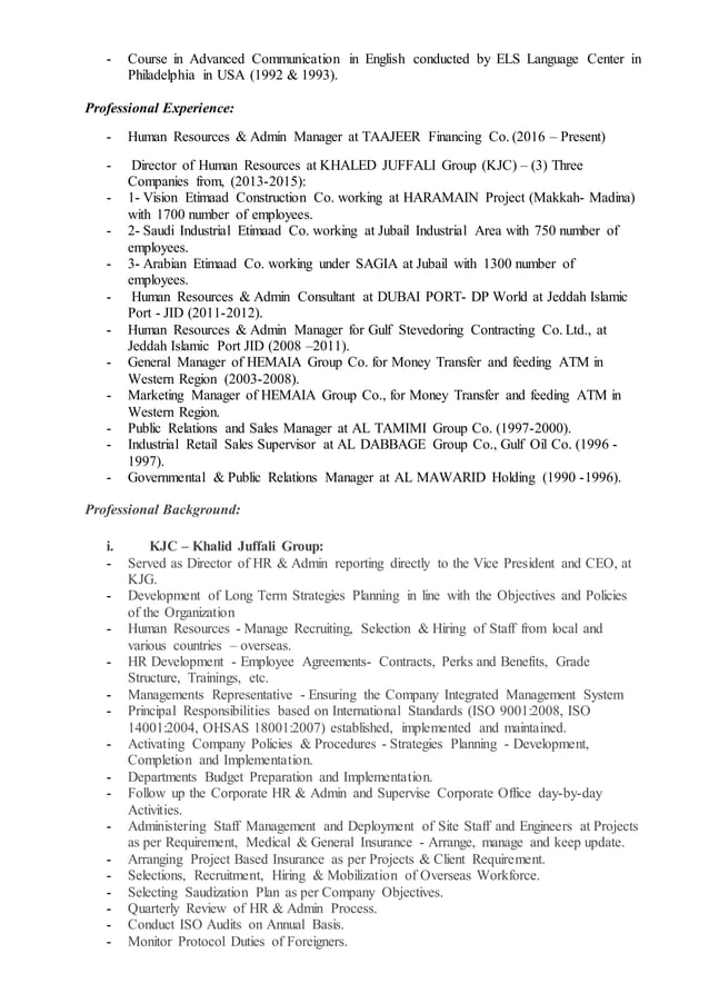 CV - Khalid Al Sharif | PDF