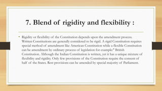 salient features of the indian constitution | PPT | Free Download