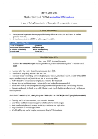 Geeta Resume | DOCX