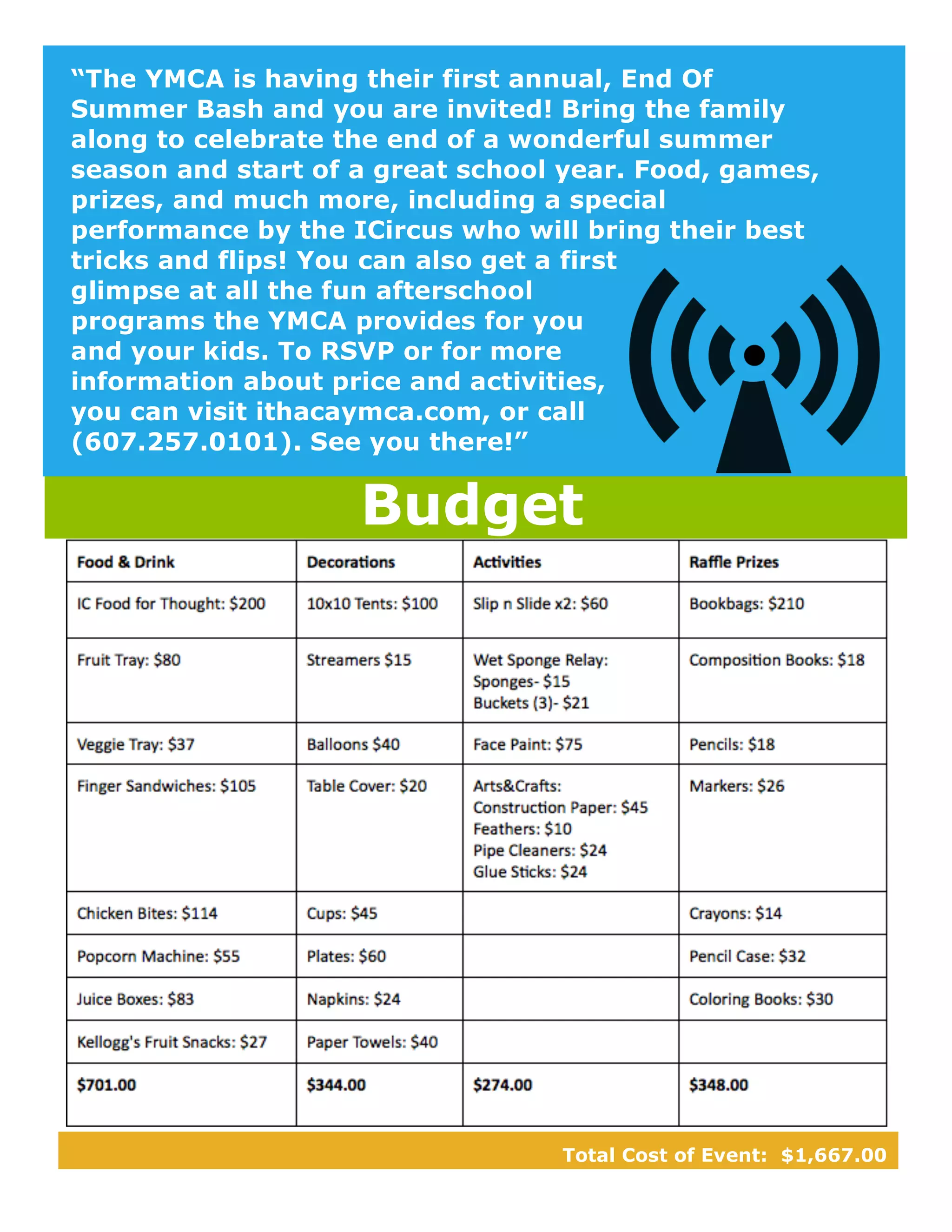 YMCA Event Proposal (1) | PDF
